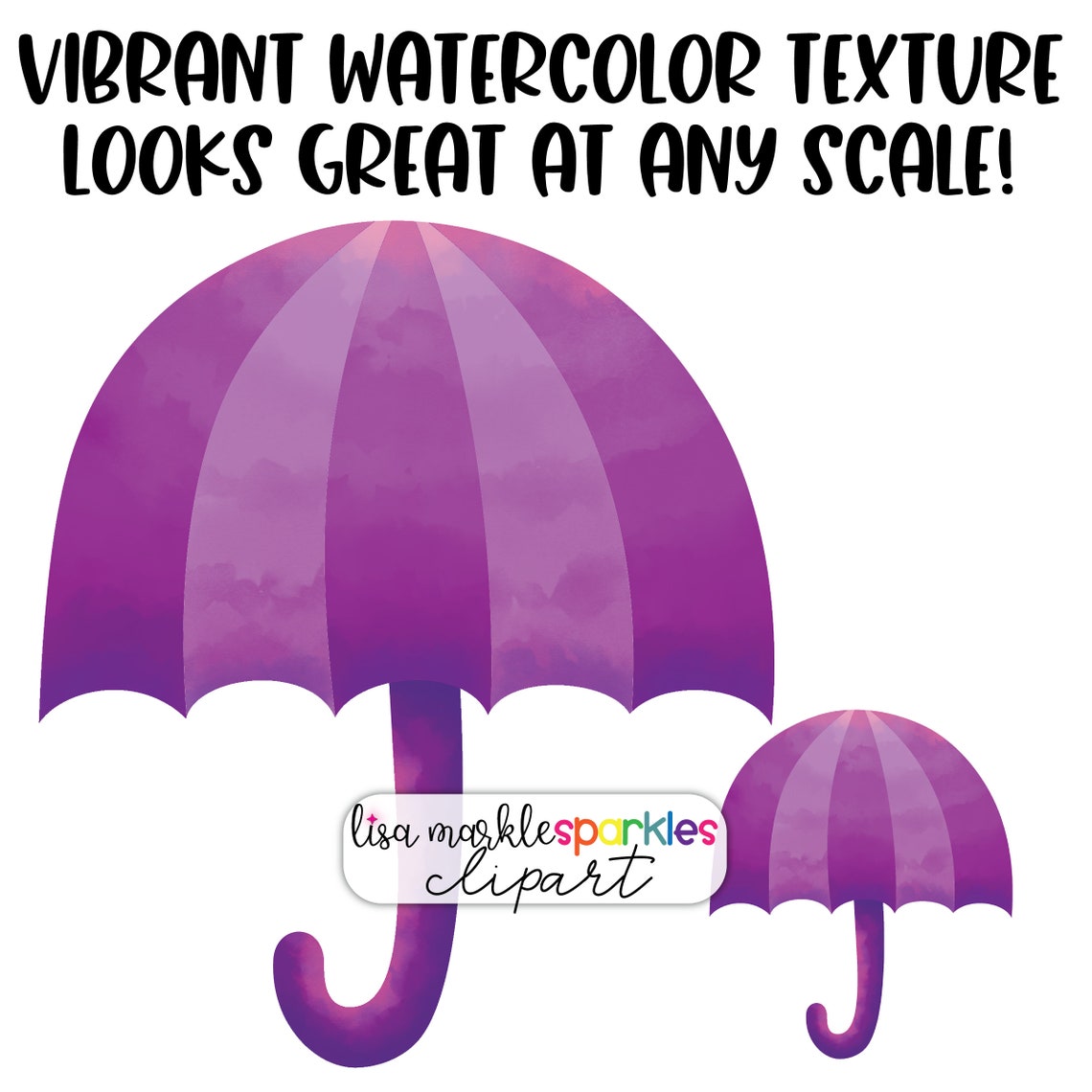 Umbrella Clipart Spring Watercolor Rainbow Rain Weather | Etsy