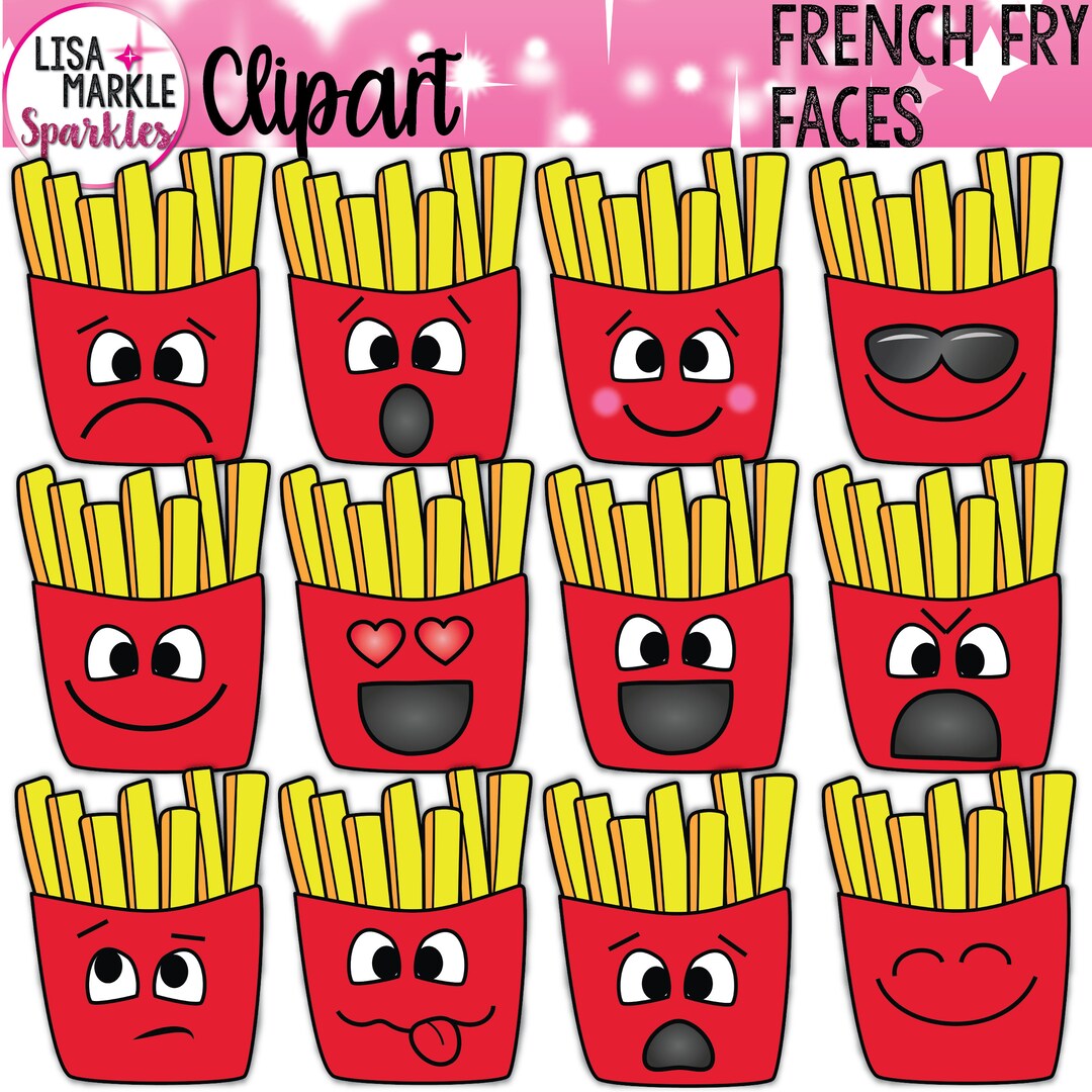 French Fry Clipart Fries Clipart Emoji Clipart Faces Clipart Fast