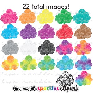 Watercolor Rainbow Cloud Clipart Rain Weather Spring Rainy Day Cloud ...