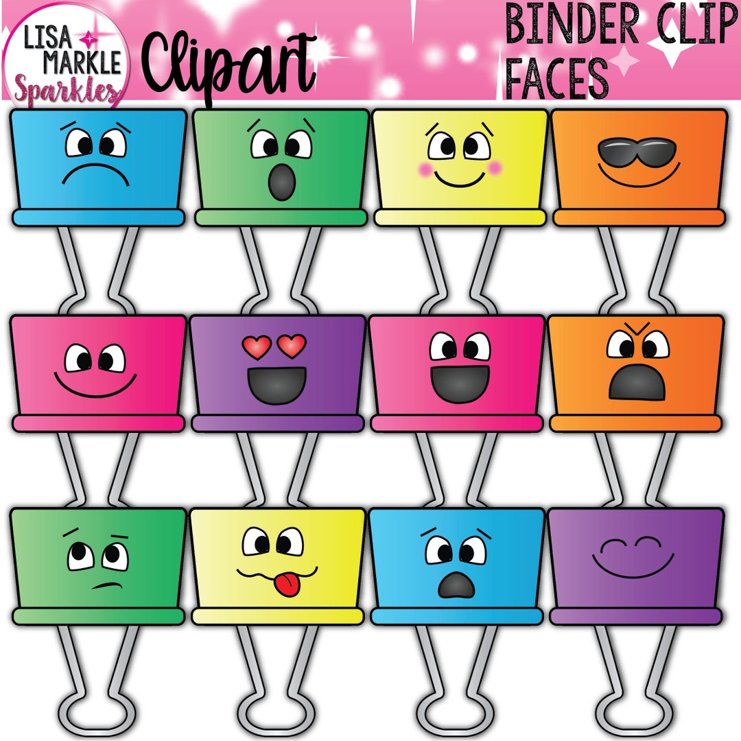 Emotions Clipart, Feelings Clipart, Binder Clip Clipart, Binder Clips ...