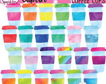 Watercolor Coffee to Go Clipart Coffee Cup to Go Cup Clip Art for ...