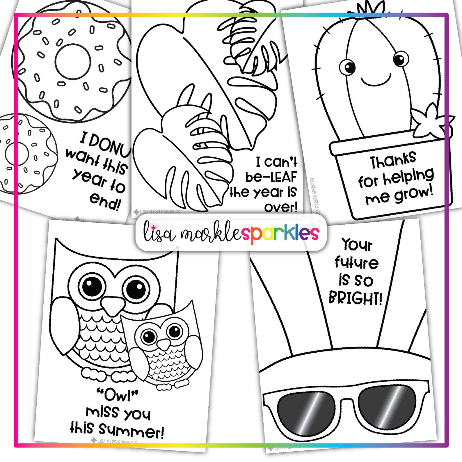 End of School Year Coloring Pages Printable Coloring Sheets - Etsy