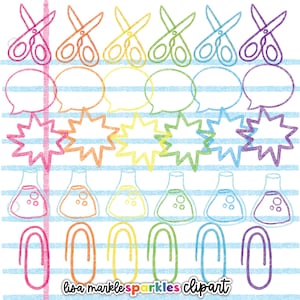 Crayon Doodles Drawing Clipart School Kids Teacher Craft Planner ...