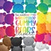 Gummy Bear Clipart, Watercolor Clipart, Rainbow Clipart, Gummy Candy ...