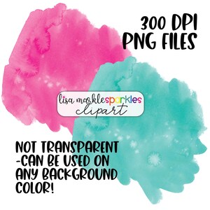 Watercolor Splotches Clipart Rainbow Watercolor Washes - Etsy