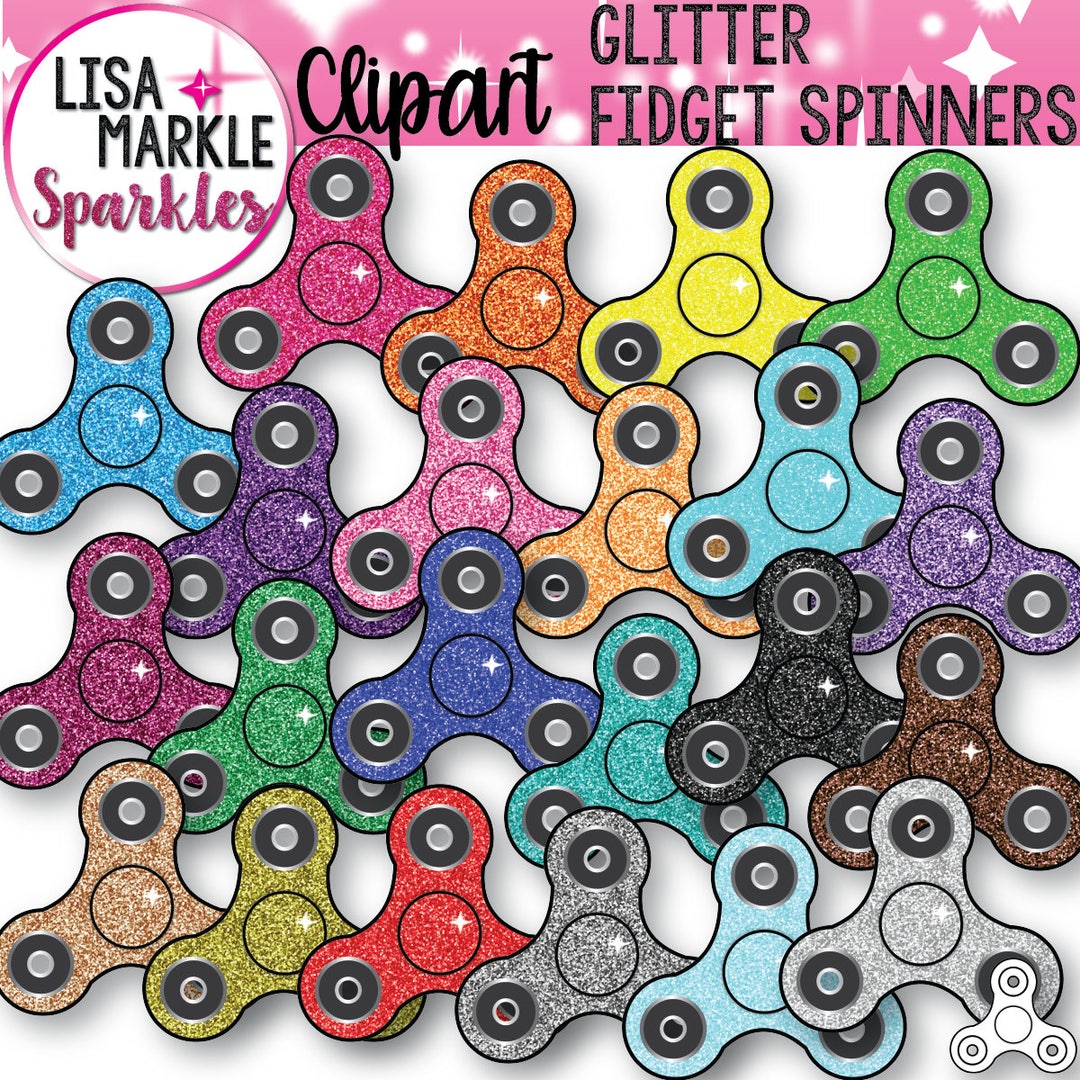 Fidget Spinner Clipart, Glitter Fidget Spinner Clipart, Classroom ...