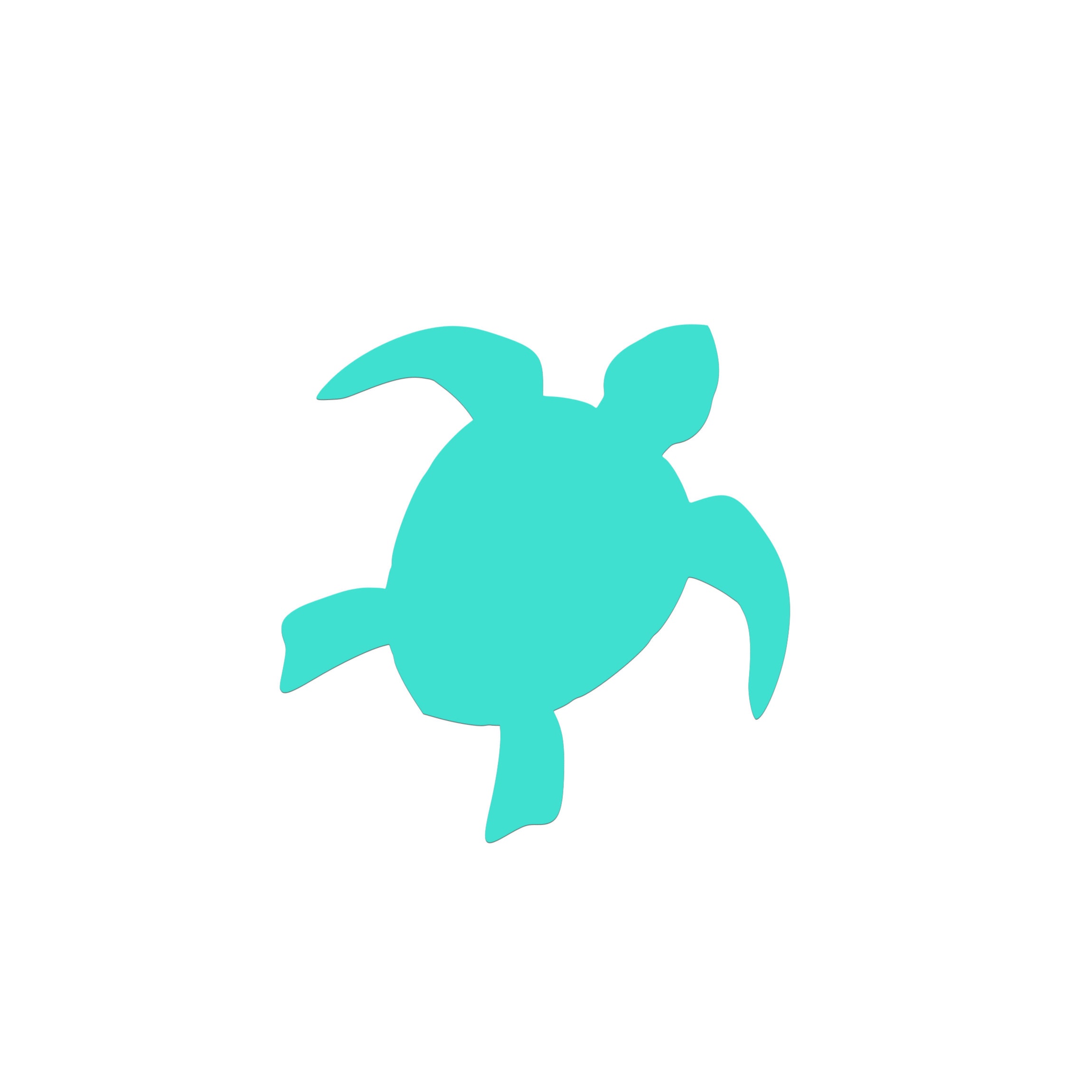 Sea Turtle Die Cut Shapes Choose Your Size & Color Paper | Etsy