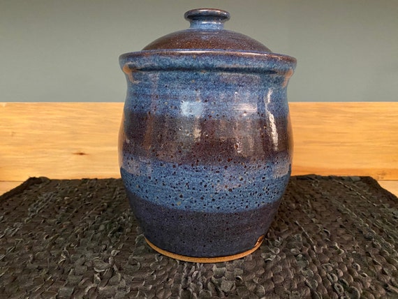 Floating blue pottery jar | Etsy