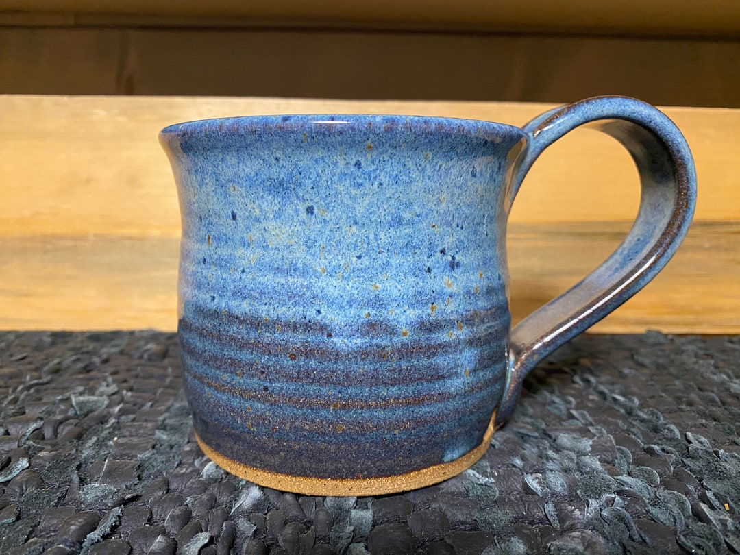 Floating Blue Pottery Mug - Etsy