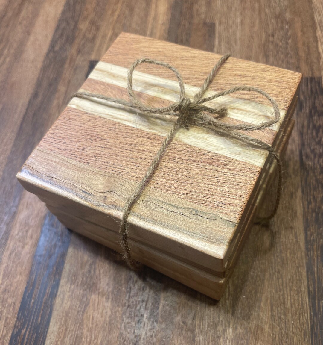 Solid Wood Coasters. Mesquitebirdseye Maple & Ash - Etsy