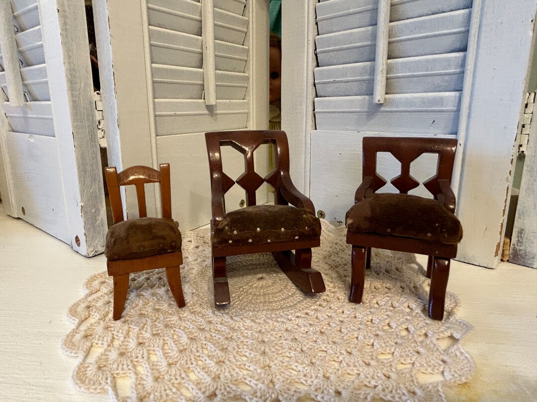 3 Miniature Chair Pincushions, Vintage Decor - Etsy