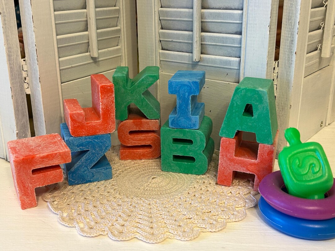 9 Piece Letter Blocks ©1971 Mattel Inc. USA, Vintage Nursery Décor - Etsy
