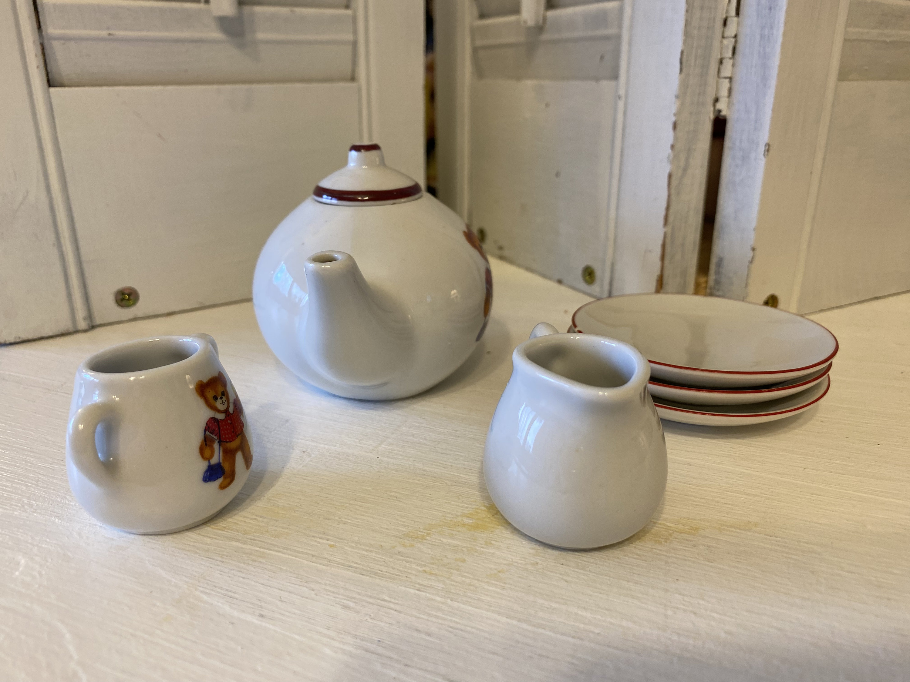 7 Piece Teddy Bear Theme Tea Set Vintage Nursery Décor - Etsy