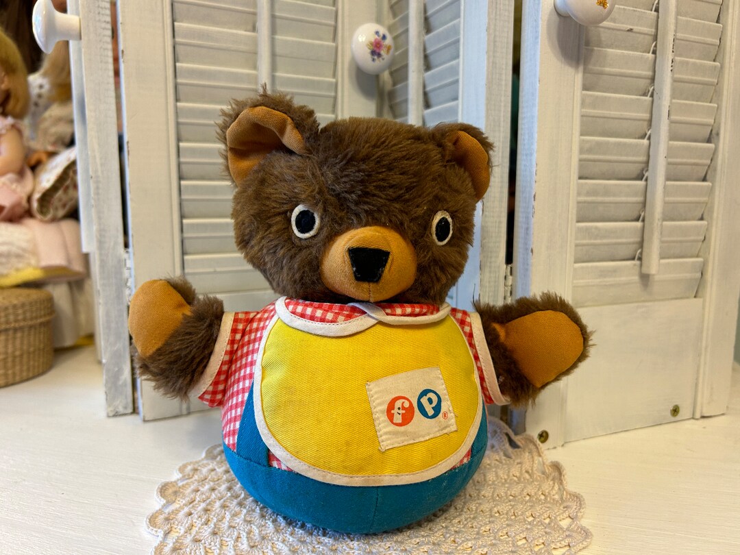 Fisher Price Roly Poly Baby Bear W/ Chimes 1974, Vintage Nursery Décor ...