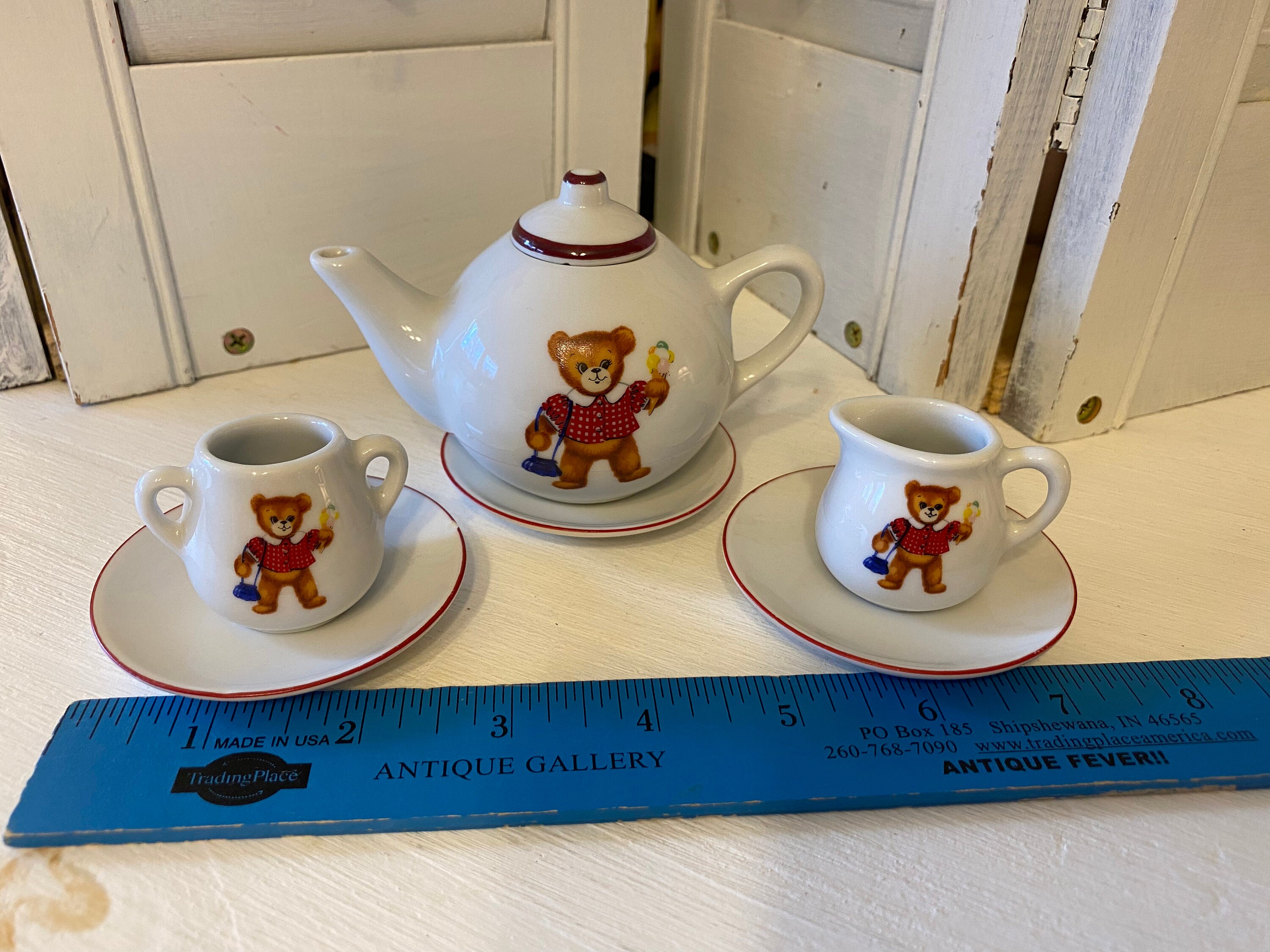 7 Piece Teddy Bear Theme Tea Set Vintage Nursery Décor - Etsy
