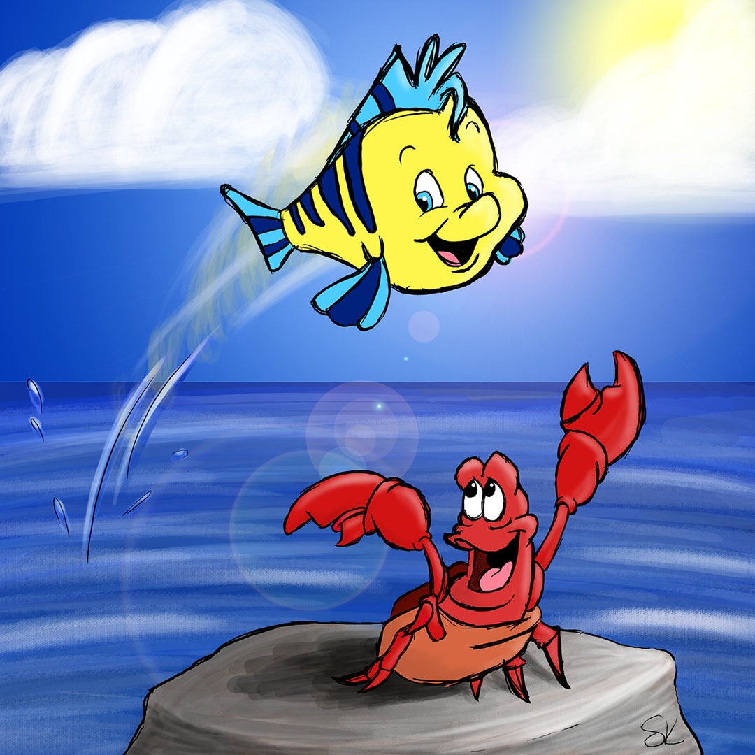 Sebastian and Flounder - Etsy