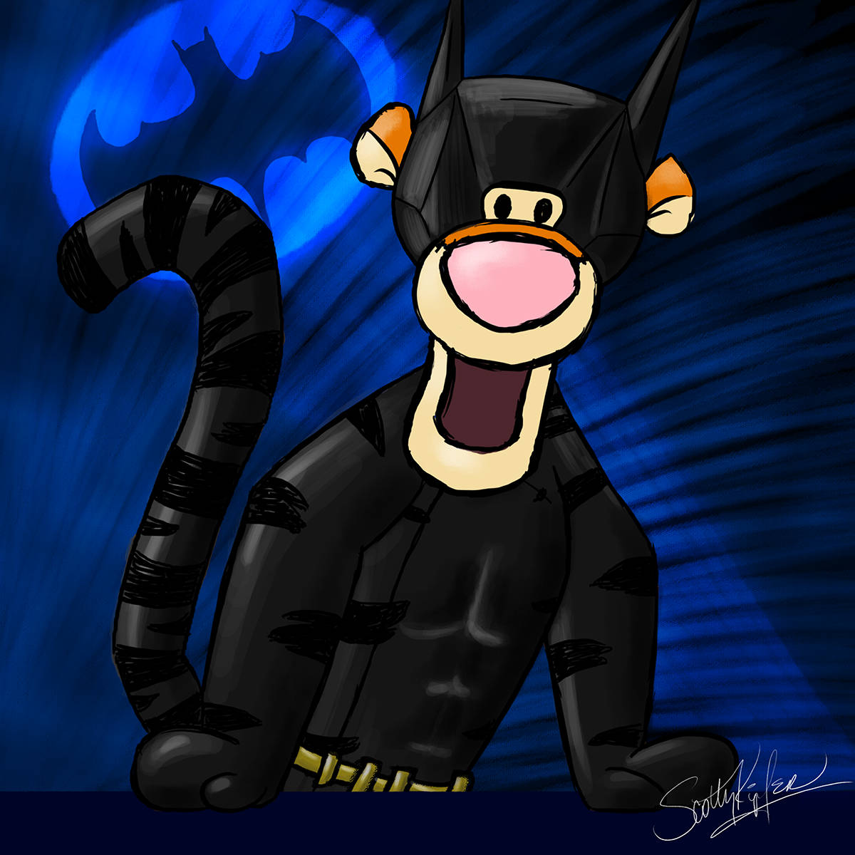 Tigger Batman - Etsy