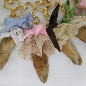 Lucky Rabbit Foot Keyring - Etsy