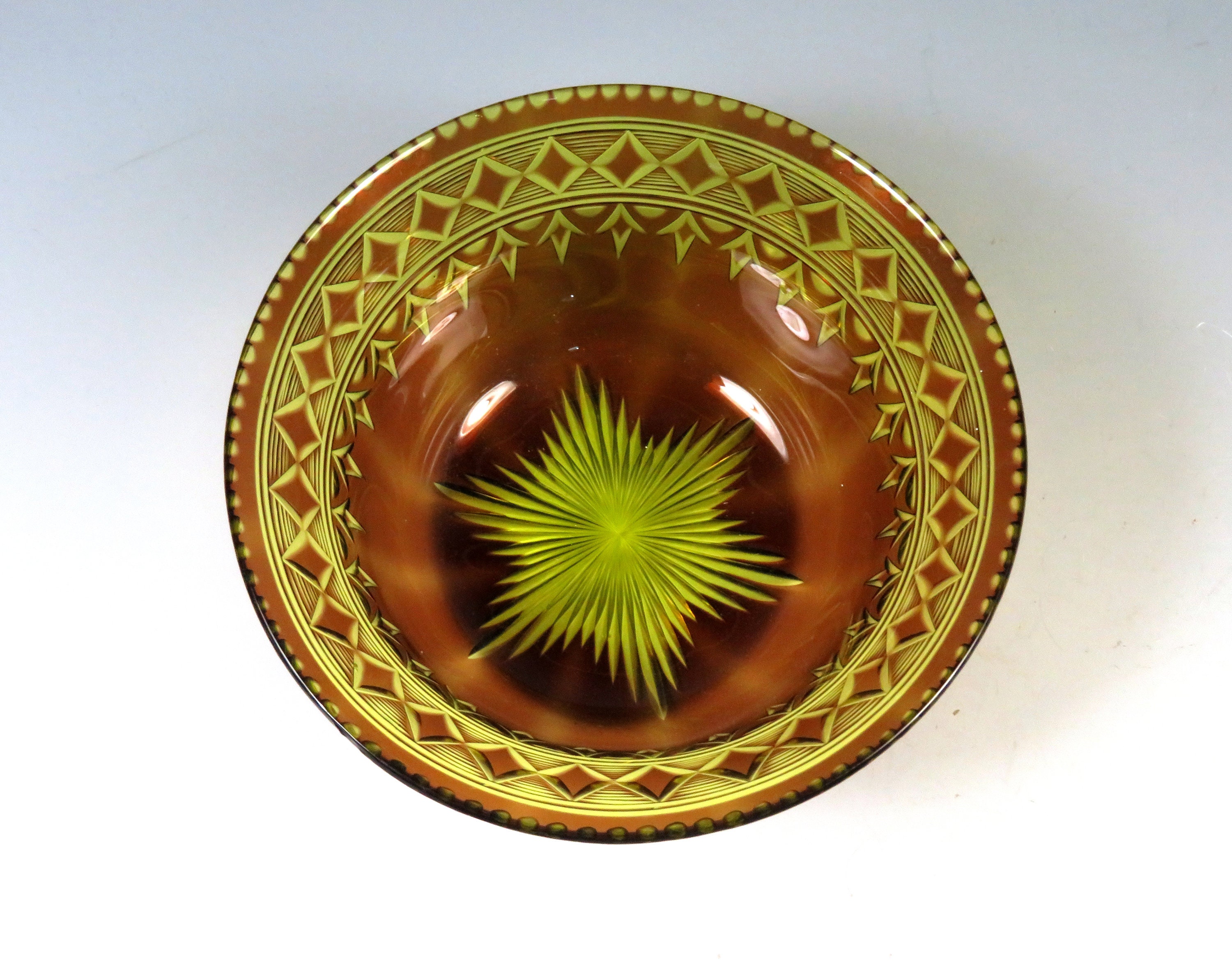 Antique Stevens & Williams Two Colour Glass Finger Bowl - Etsy