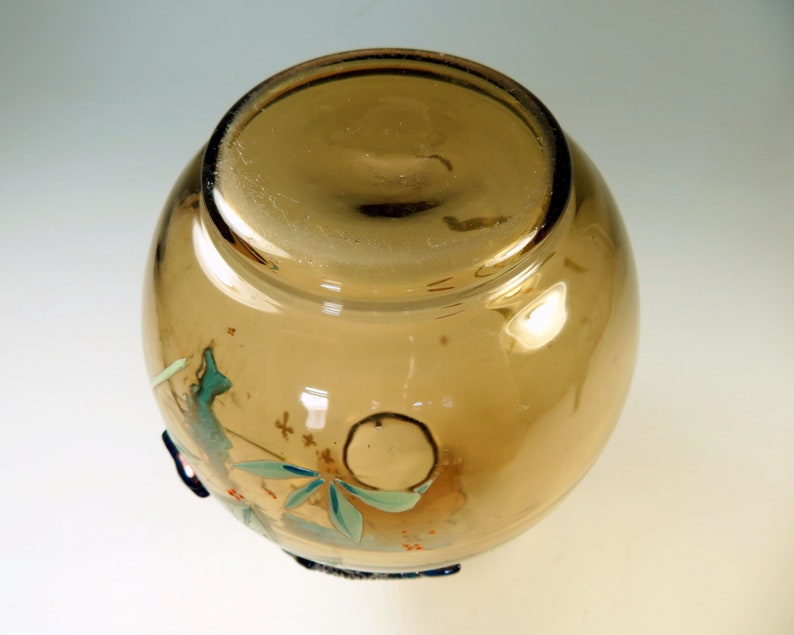 Antique Harrach Glass Fish Vase Applied and Enamelled Decoration - Etsy