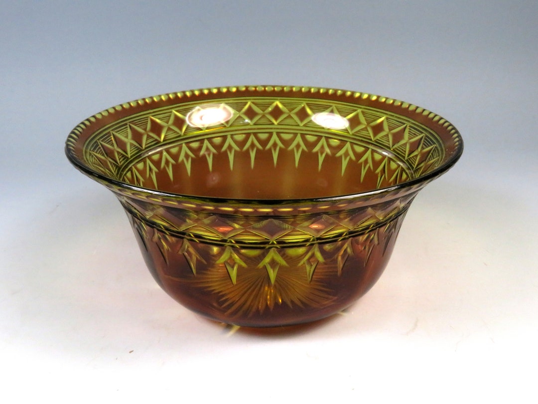 Antique Stevens & Williams Two Colour Glass Finger Bowl - Etsy