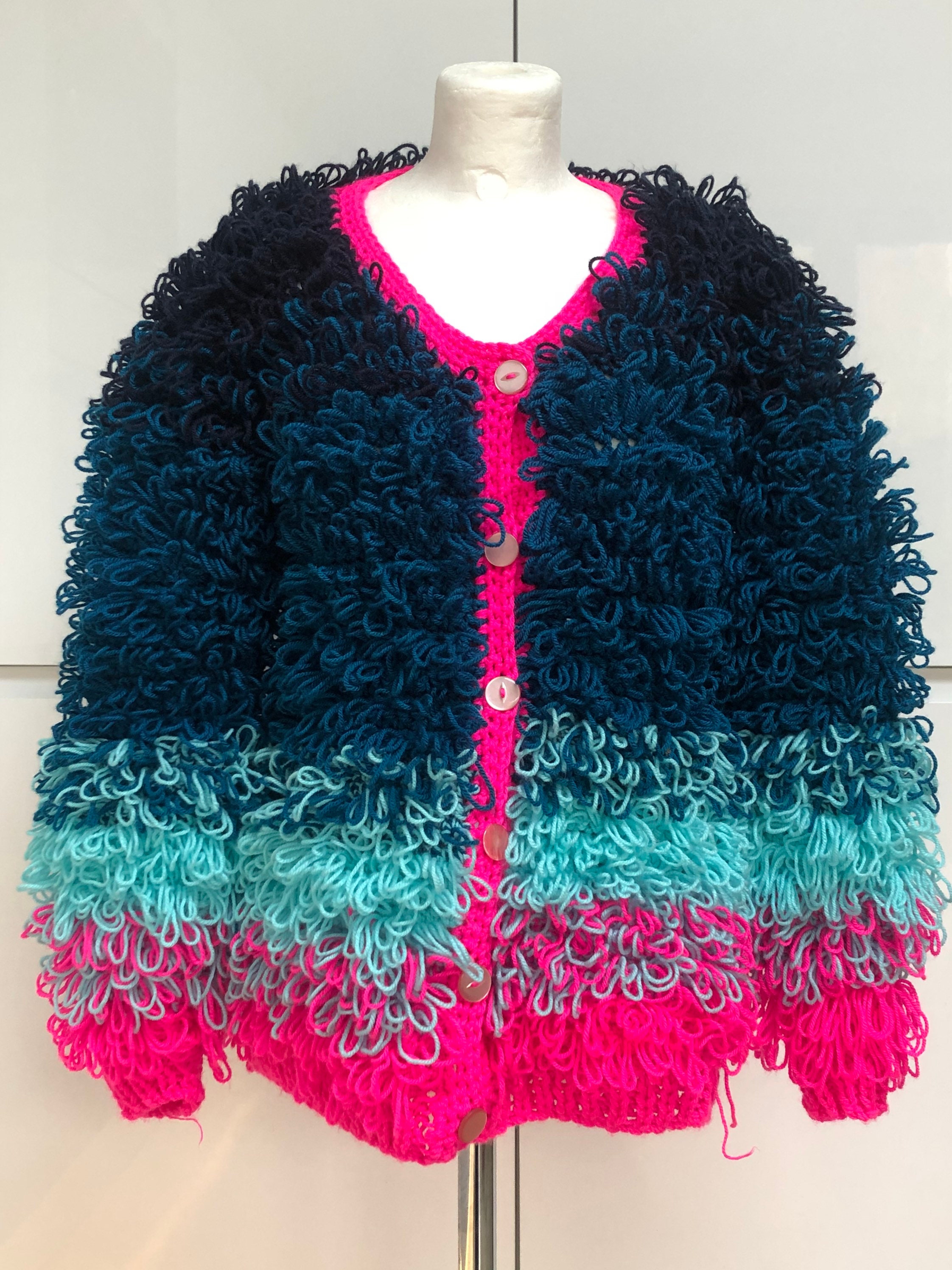 Loopy Cardigan/jacket Crochet Pattern Only Uk Terminology - Etsy