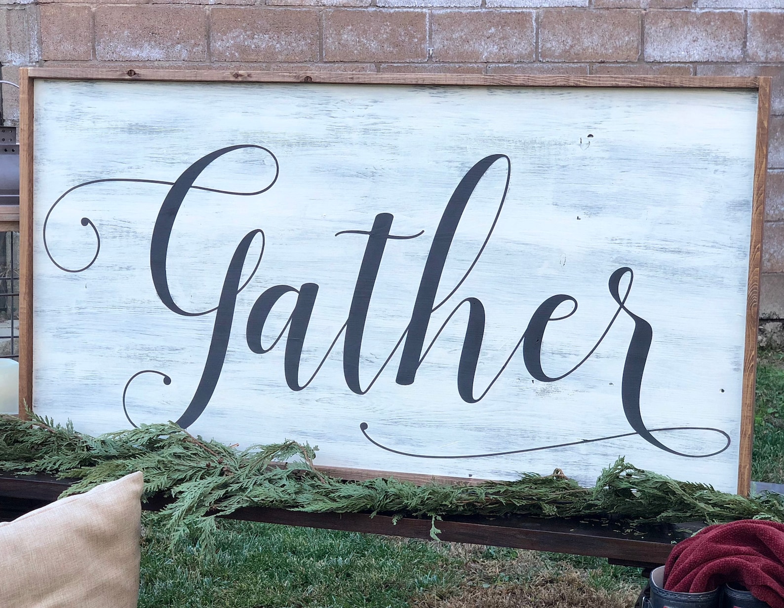 Gather Framed Gather Sign Wooden Gather Sign Farmhouse - Etsy
