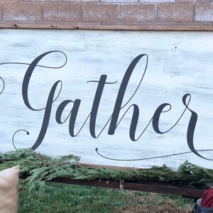 Gather Framed Gather Sign Wooden Gather Sign Farmhouse Gather Large ...