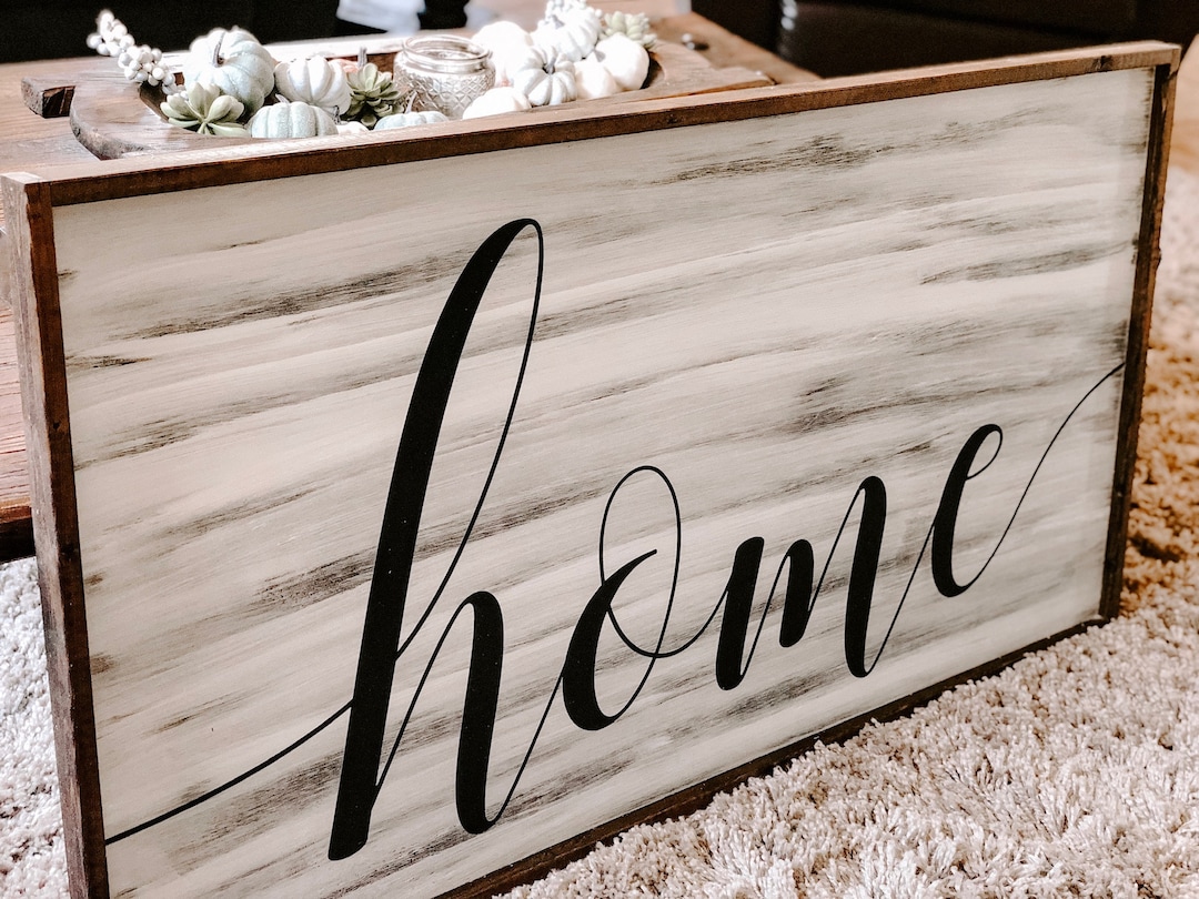 Large Home Sign | Framed Home Sign | Wood Sign | Farmhouse Home | Large ...
