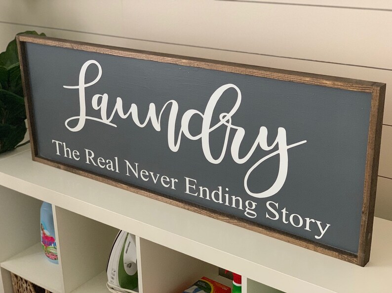 Laundry Room Decor Large Laundry Room Sign the Real Never - Etsy