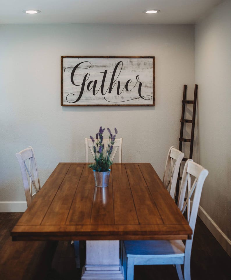 Gather Framed Gather Sign Wooden Gather Sign Farmhouse | Etsy
