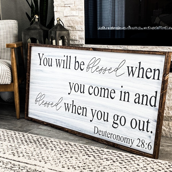 You Will Be Blessed When You Come in and Blessed When You Go Out - Etsy