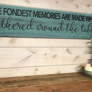 Fondest Memories Sign | Dining Room Sign | Fondest Memories Are Made ...