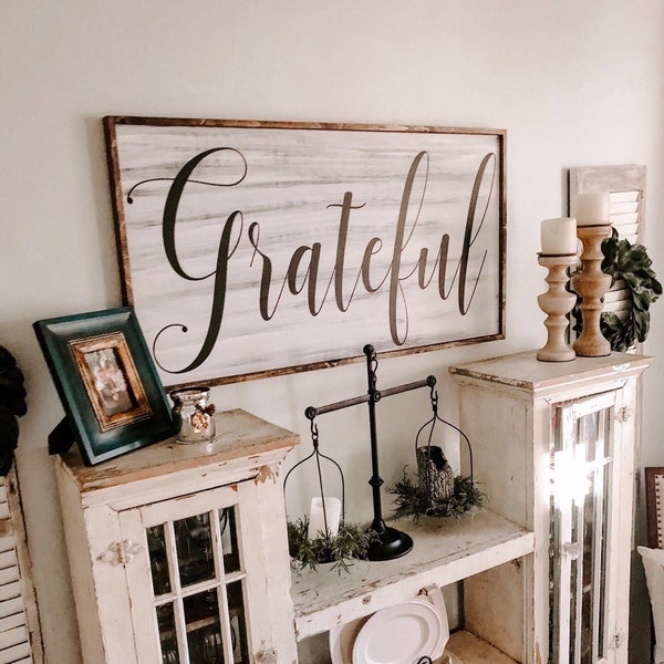 Grateful Sign - Etsy
