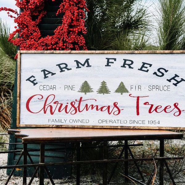Fresh Cut Christmas Tree Sign - Etsy