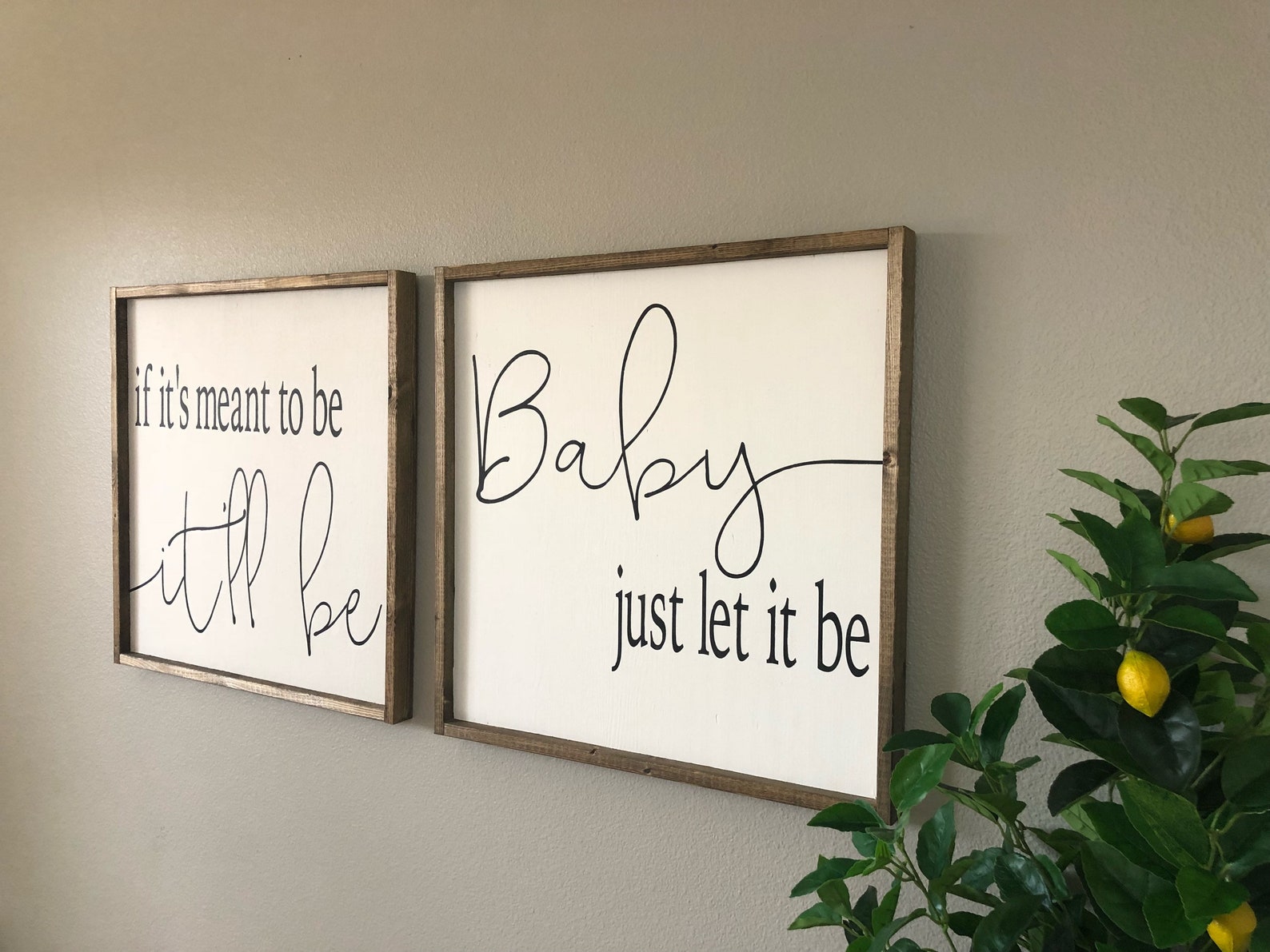 If It's Meant to Be Itll Be Baby Just Let It Be Set of - Etsy
