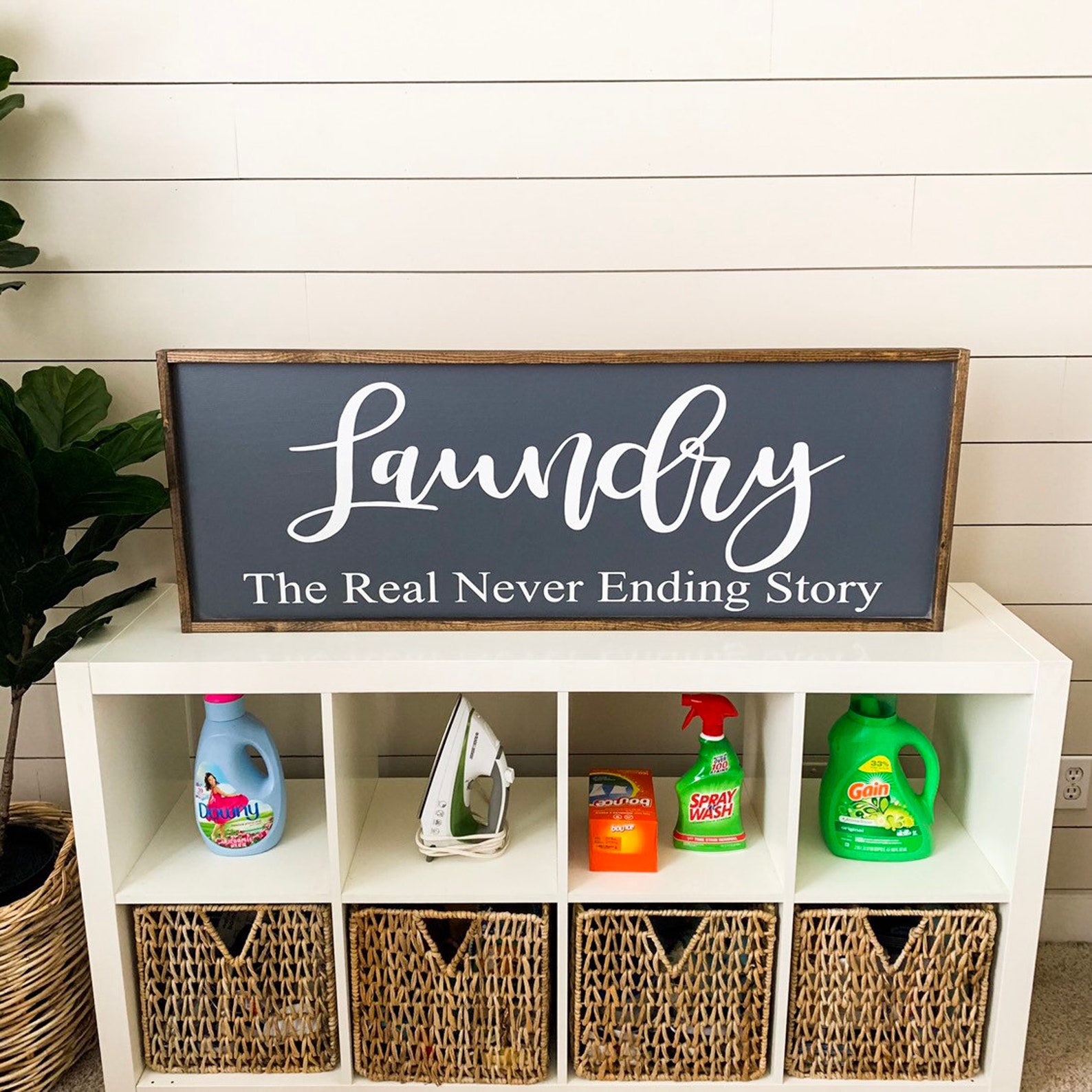 Laundry Room Decor Large Laundry Room Sign the Real Never - Etsy