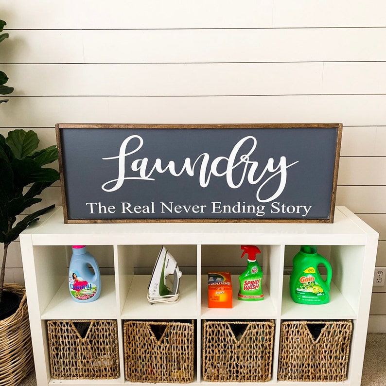 Laundry Room Decor Large Laundry Room Sign the Real Never - Etsy