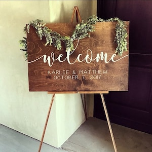 Welcome Wedding Sign | Wedding Decor | Welcome Sign | Customized Colors ...