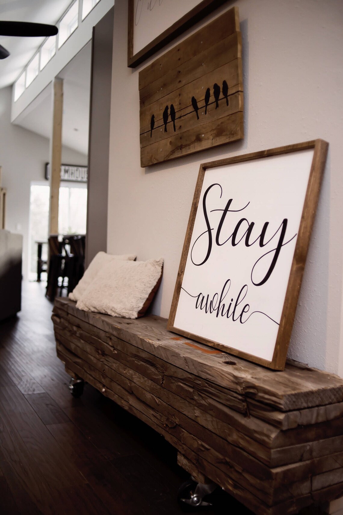 Stay Awhile Stay Awhile Art Bedroom Sign Guest Room Sign - Etsy