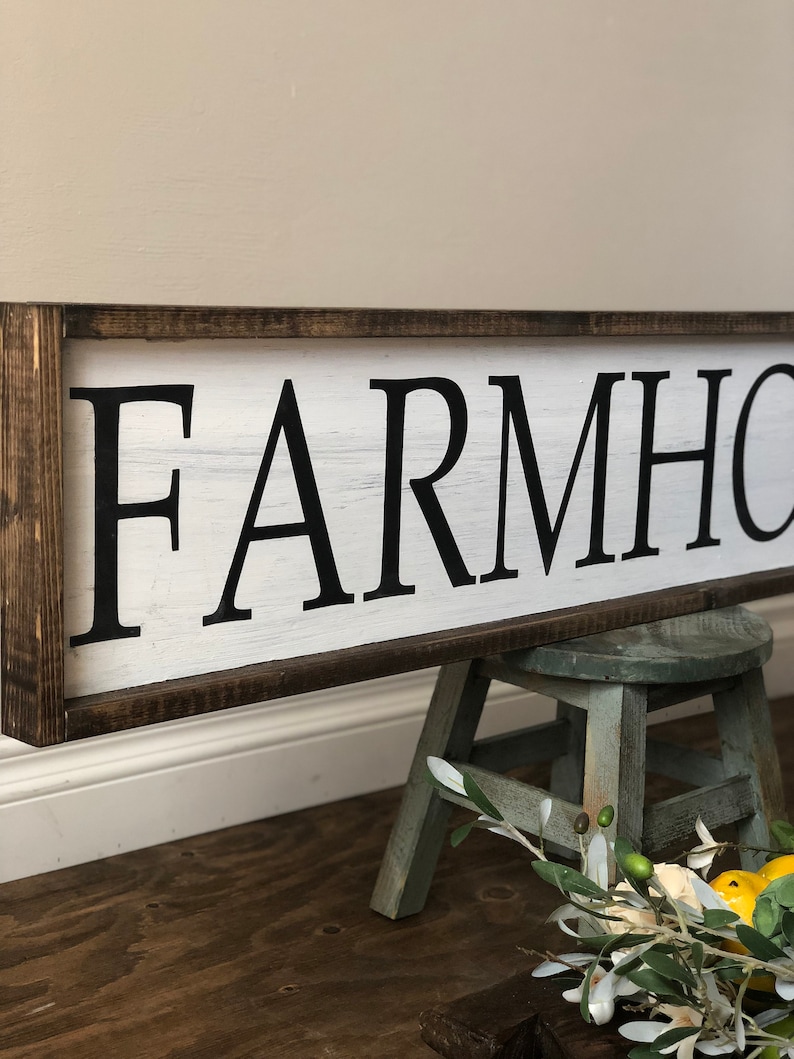 Large FARMHOUSE Sign Customized Sign Framed Farmhouse Sign - Etsy