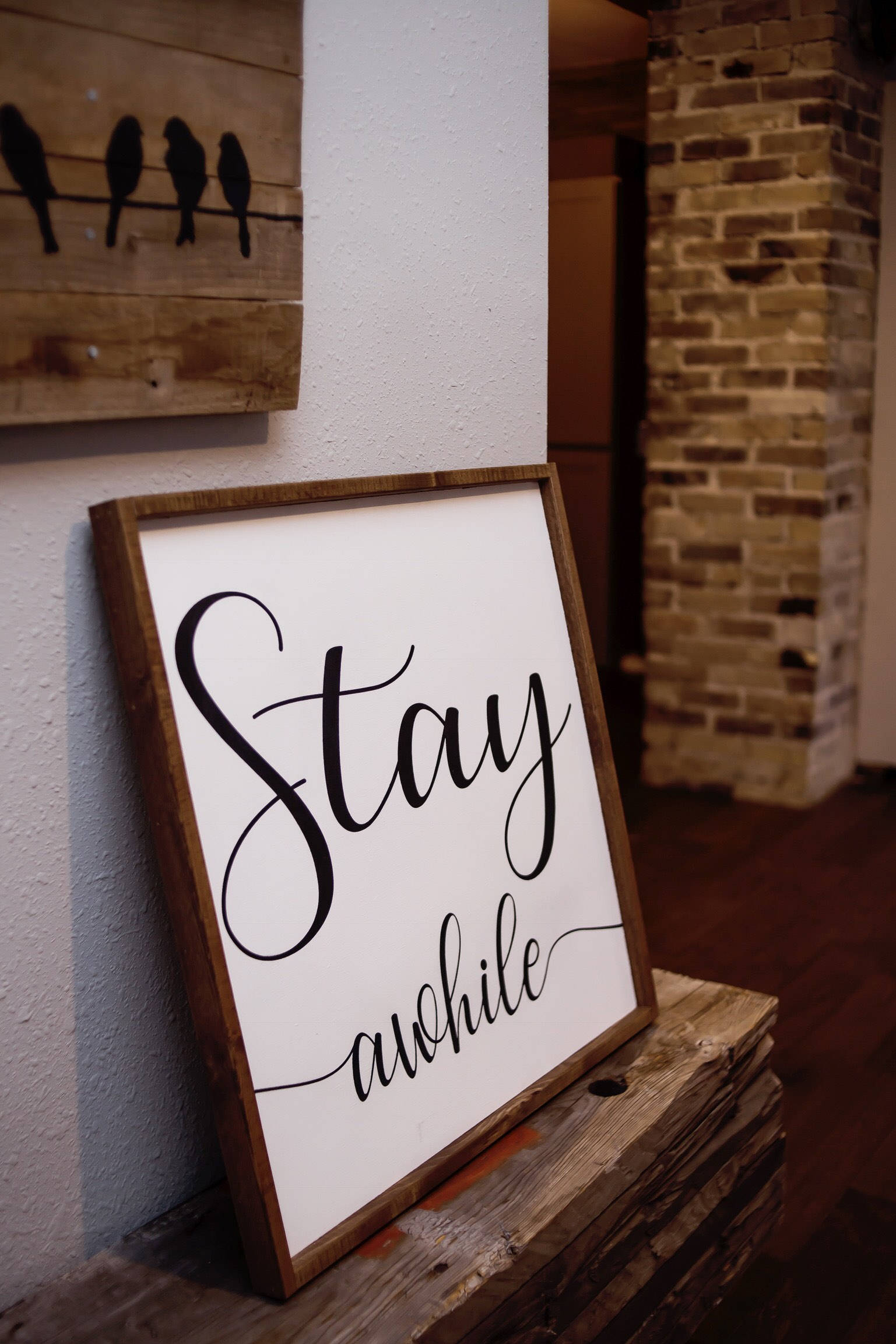 Stay Awhile Stay Awhile Art Bedroom Sign Guest Room Sign | Etsy