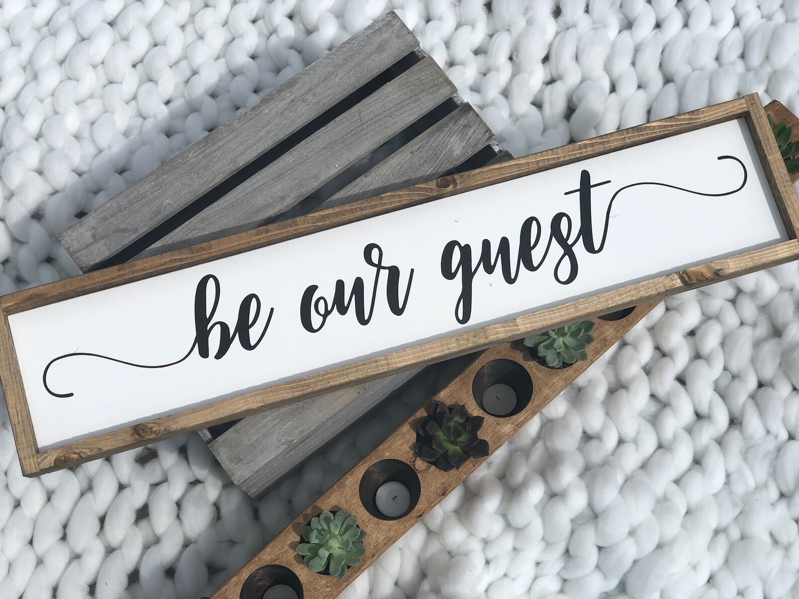 Be Our Guest Wood Sign Framed Sign Guest Room Decor | Etsy