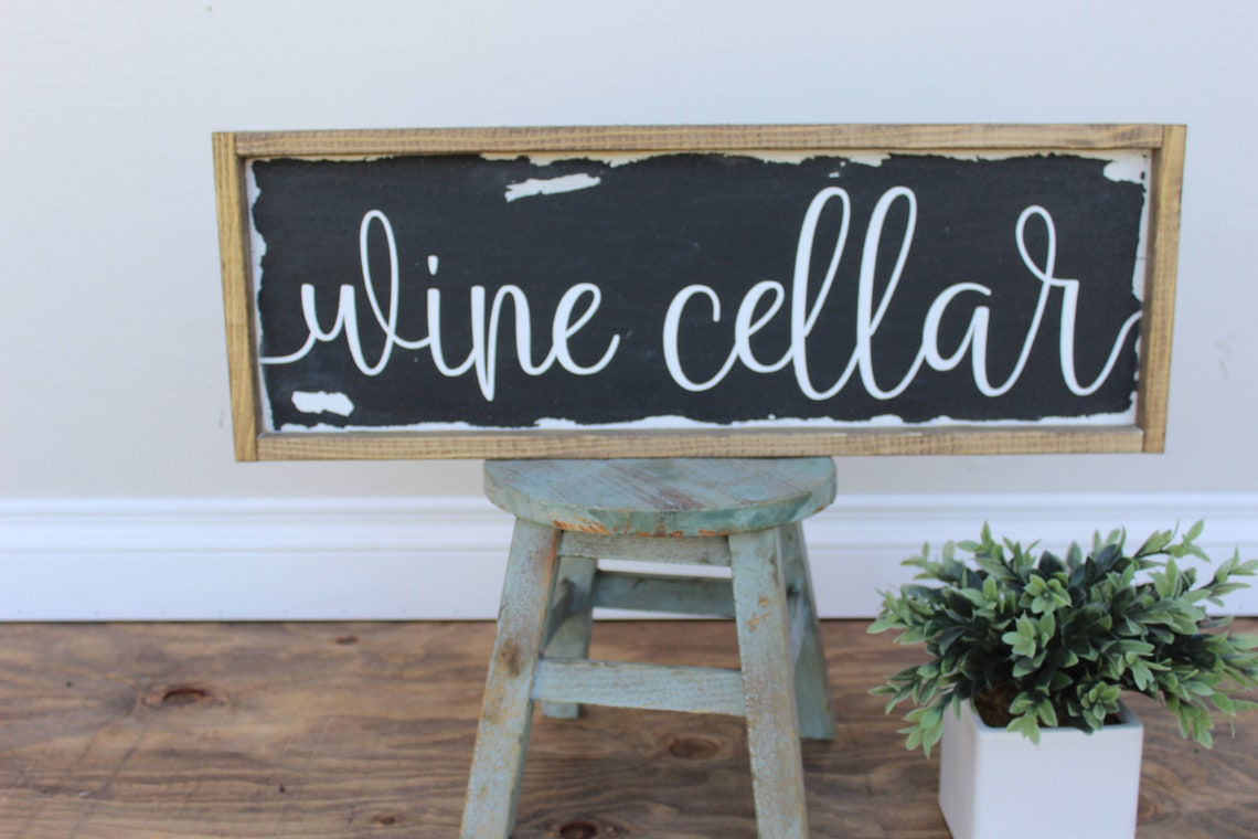 Bodega Bodega Signo de madera / Signo enmarcado / Señal de la | Etsy