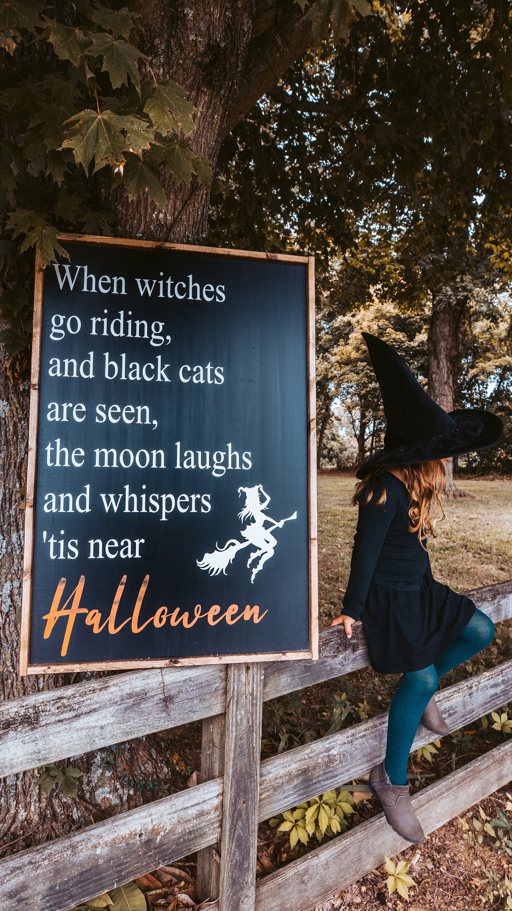 Halloween Sign Halloween Decor When Witches Go Riding - Etsy
