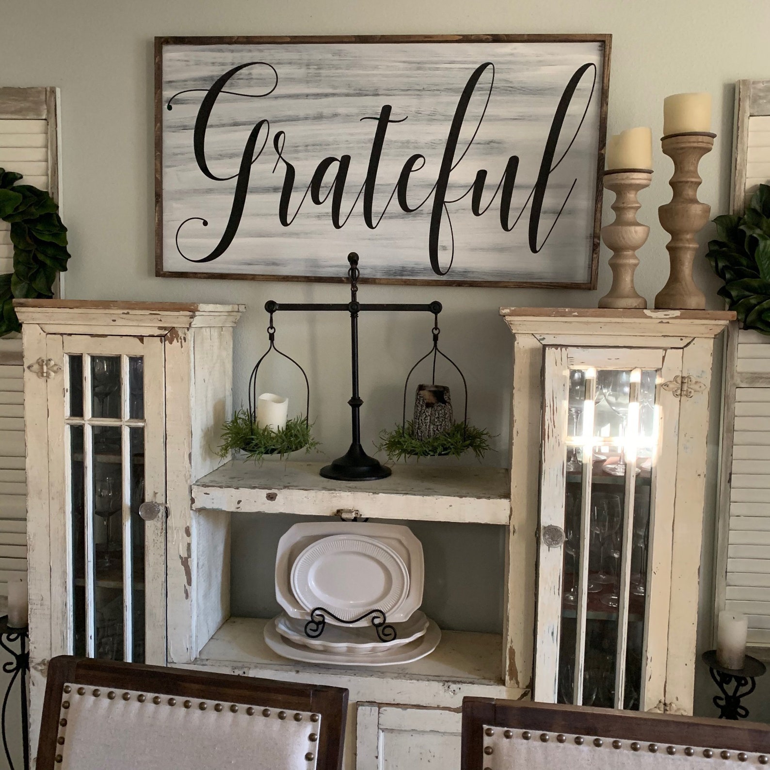 Large Grateful Sign Framed Grateful Sign Wood Sign - Etsy