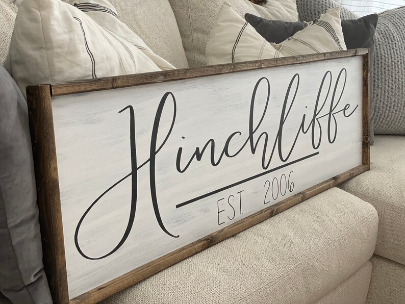 Last Name Sign | Est. Date | Wedding Date Sign | Name Sign | Customized ...