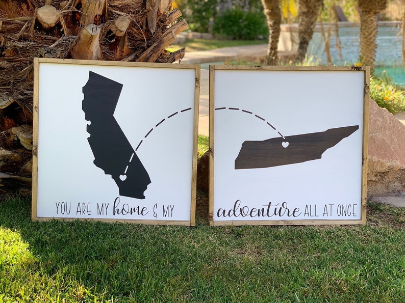 Moving States Sign | Two States Connected | Relocating Gift | Moving ...