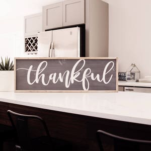 Wooden Thankful Sign | Thankful Sign | Farmhouse Decor | Rustic Decor ...