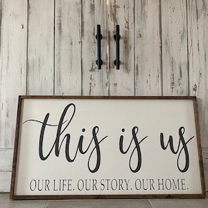 This is Us Framed Sign Our Life Our Story Our Home Farmhouse Gather ...